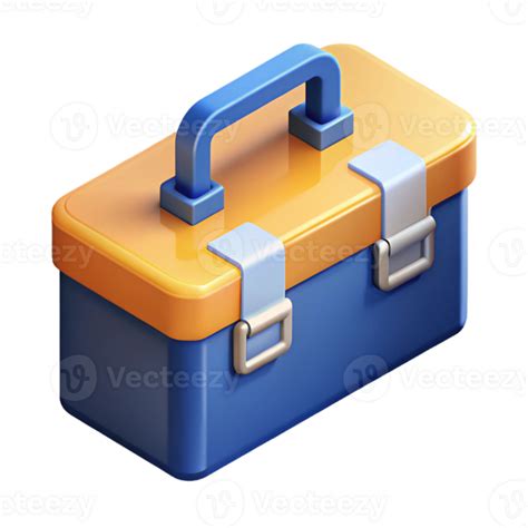 Majestic Peaceful Mid Century Isometric Toolbox Symmetrical Clean Lines With Scalable Design