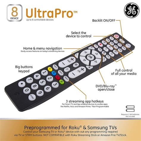 Ge 8 Device Universal Remote Control At