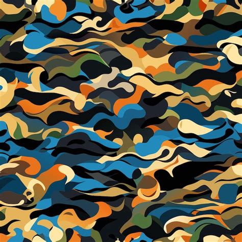 Premium Vector Flat Camouflage Texture Vector Illustration