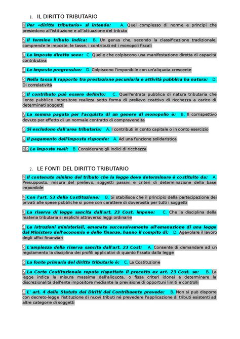 Test Diritto Tributariodoc Docsity