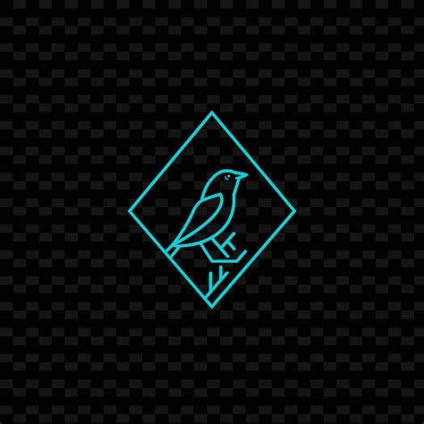 Premium Psd Abstract Blue Bird On A Black Background With A Bird On