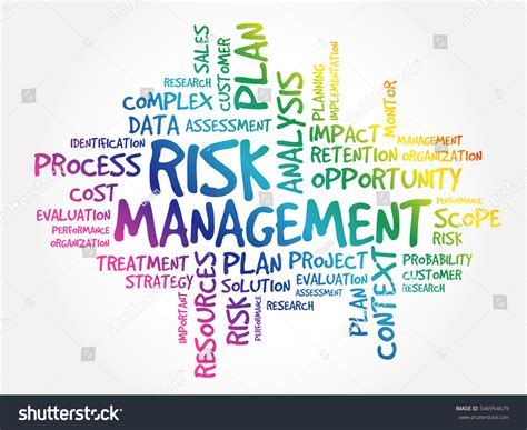 Risk Management Process Identifying Assessing Controlling Stock Vector