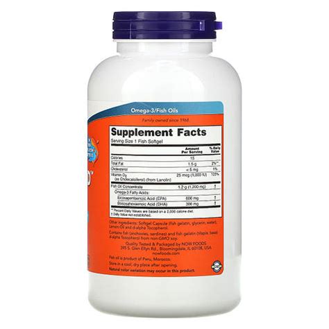 Омега 3 - Д ультра, Omega 3-D, Now Foods, 180 гелевых капсул (NOW-01664 ...