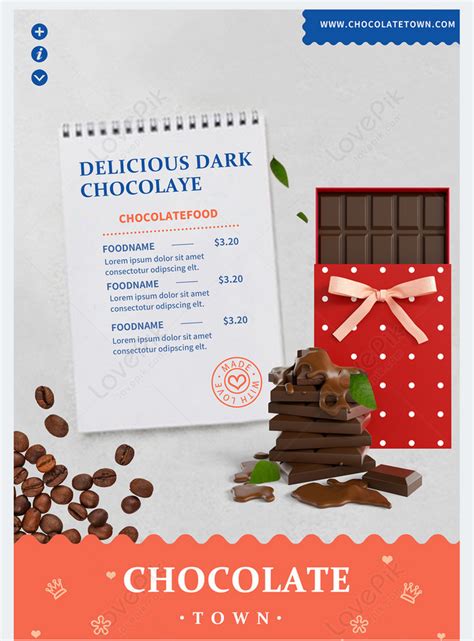 초콜릿 메뉴 컬러 포스터 이미지 사진 466856246 무료 다운로드
