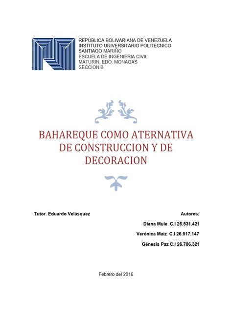 Bahareque Quimica Pdf Materiales De Construcción Ingeniería De Edificación