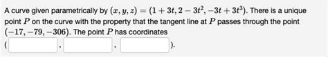 solved a curve given parametrically by