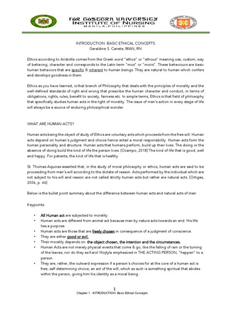 1 Introduction Basic Ethical Concepts Pdf Natural Law Good And Evil