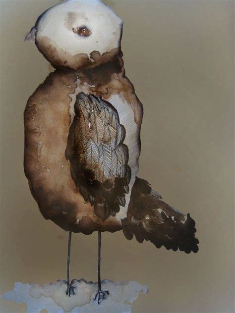 Anna Mladnick Ink And Coffee Doodles Bird Ink
