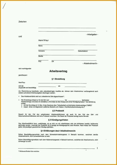 Ideal Einfacher Arbeitsvertrag Vorlage Gemutlich Arbeitsvertrag Kostenlos Vorlagen Und Muster