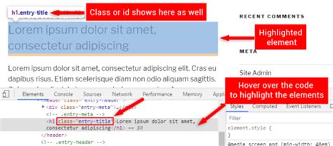 How To Find A CSS Class Or Id Selector In WordPress ThemeSkills
