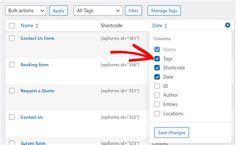 Using Form Tags In WPForms