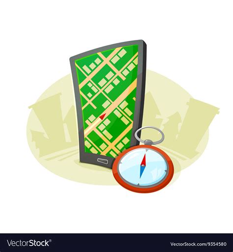 Navigation System Royalty Free Vector Image Vectorstock