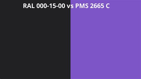 Ral 000 15 00 Vs Pms 2665 C Ral Colour Chart Uk