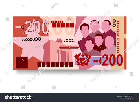 Ghana Cedi Vector Illustration Ghanaian Money Stock Vector Royalty Free 2132919251 Shutterstock