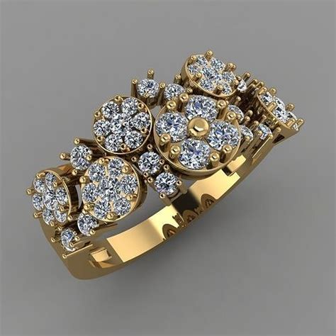 Daimonds Halos With Daimonds Heads 3d Daimond Ring Model 3d Model 3d