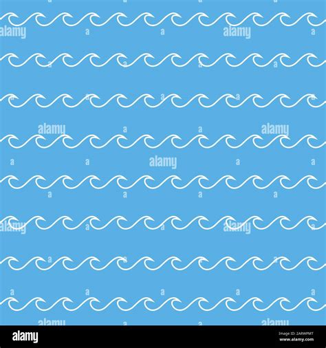 Abstract Waves Seamless Pattern Repeating Texture With White Wavy