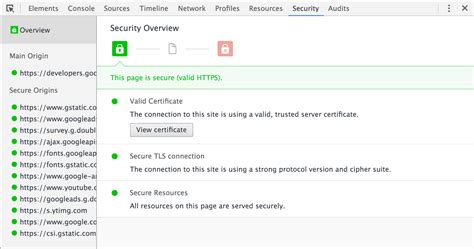 Chrome Devtools의 보안 패널 출시 Blog Chrome For Developers