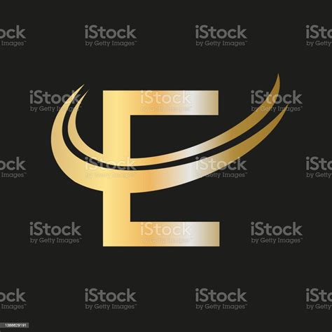 모던 한 독특한 크리에이티브 레터 E 로고 디자인 미니멀 한 E 럭셔리 모노그램 초기 기반 벡터 아이콘 0명에 대한 스톡 벡터
