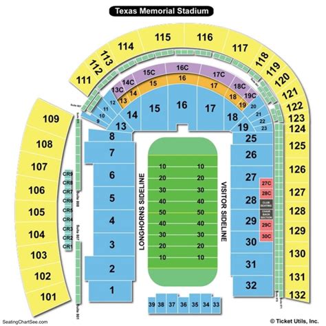 Texas Football Stadium Seating Chart
