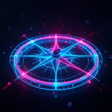 Free Neon Compass Interface Image Download At Stockcake