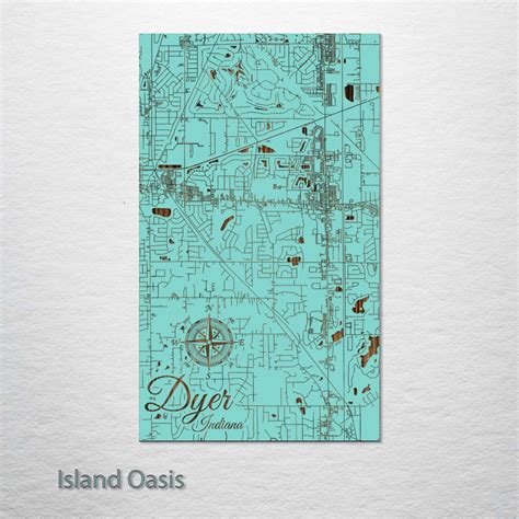 Dyer Indiana Street Map Fire And Pine