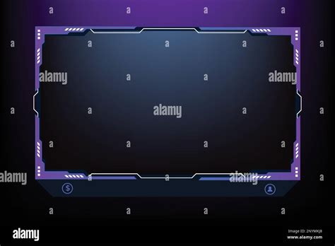 Digital Live Streaming Overlay Vector Broadcast Screen Design With