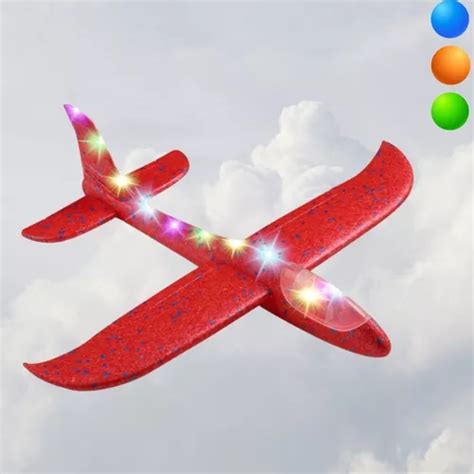 Avião Planador Luz Led Brinquedo Que Voa De Verdade Flexível MercadoLivre