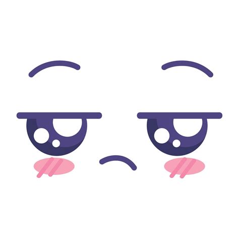 Sad Kawaii Face 16763418 Vector Art At Vecteezy