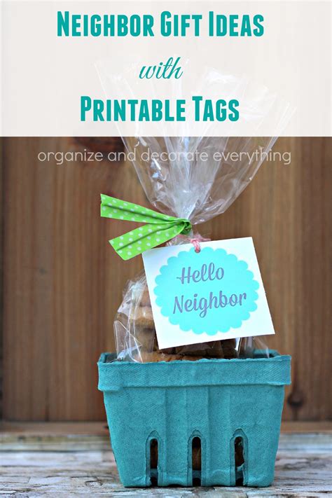 Neighbor T Ideas With Free Printable Tags T Ideas For New