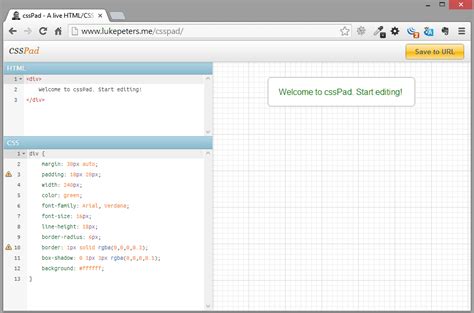 Csspad A Live Htmlcss Editor For Rapid Style Prototyping