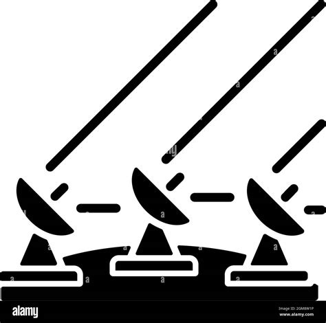 Ground Satellite System Black Glyph Icon Stock Vector Image And Art Alamy