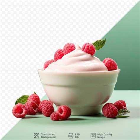 Premium Psd Raspberry Yogurt