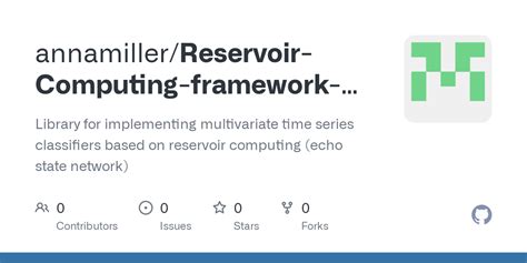 Github Annamiller Reservoir Computing Framework For Multivariate Time Series Classification