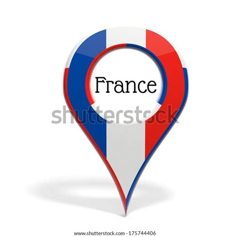 3d Pinpoint Flag France Isolated On Stock Illustration 175744406