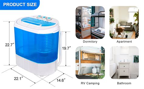 Zenstyle Portable Washer Compact Twin Tub 99 Lb Mini Top