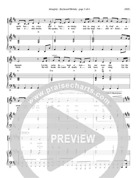 Almighty Sheet Music Pdf Wayne Watson Praisecharts