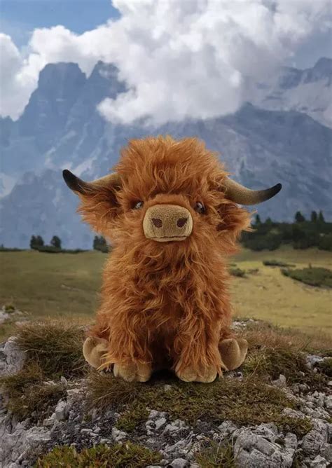 Eco Friendly Scottish Highland Cow Soft Plush Toy ToHitTheRoad