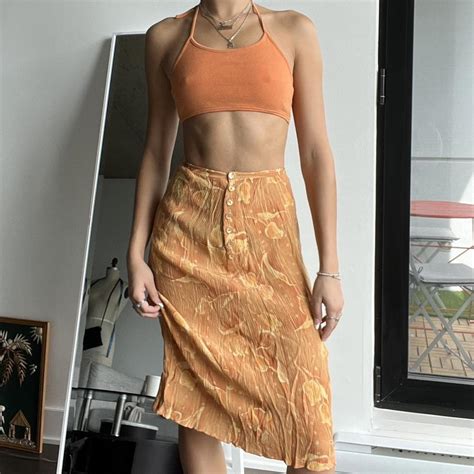 Orange Halter Top Can Add Padding To The Top Depop