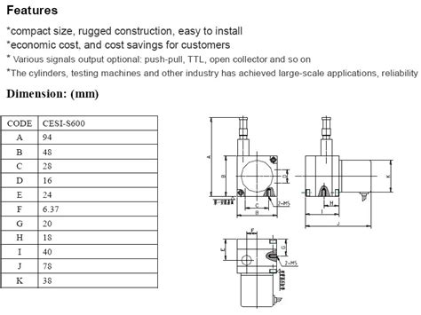 Calt Cesi P Draw Wire Encoder Precision Displacement Sensor