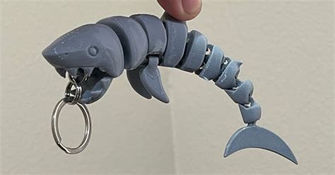 Reinforced Articulated Shark W Keyring By Kang159 Download Free Stl
