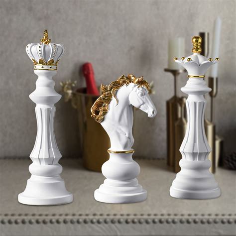 3 팩 체스 킹 퀸 나이트 동상 조각 장식 소장품 입상 공예 가구 집 장식피규어 And 미니어처 Aliexpress