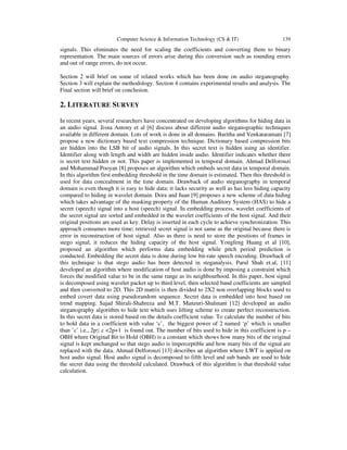 Data Hiding In Audio Signals Using Wavelet Transform With Enhanced
