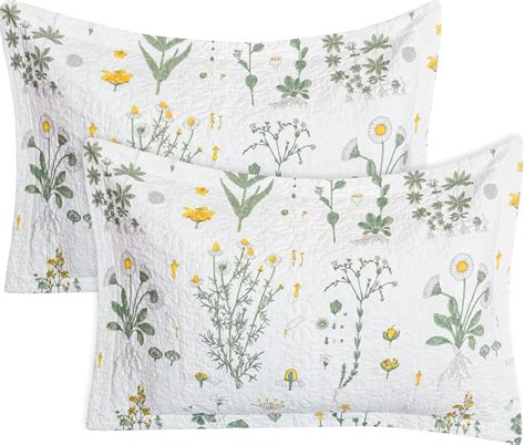 Sanracie Cotton King Size Pillow Shams Set Of 2 20x36