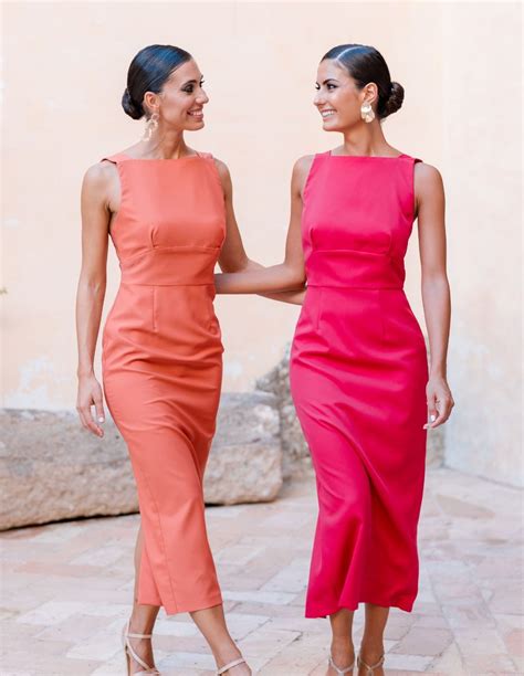 Vestido Midi De Fiesta Para Bodas De Día Invitadisima