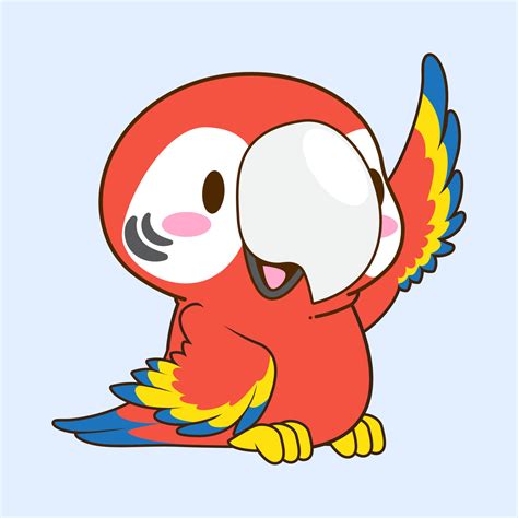Cute Little Macaw Vector Illustration 11424719 Vector Art At Vecteezy