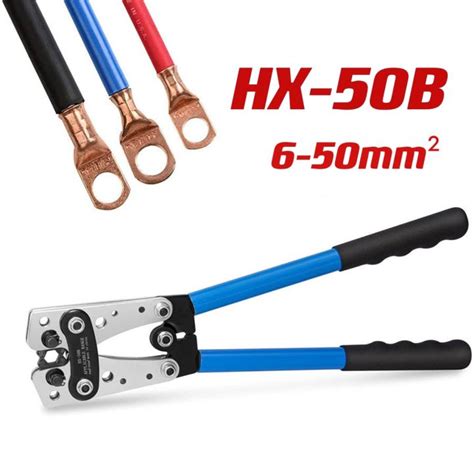 Auto Copper Ring Lug Terminal Crimping Plier Hx 50b 6 50mm² Car Battery