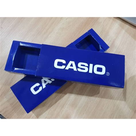 กล่องนาฬิกา Casio สีน้ำเงินเข้ม กล่องทรงไม้ขีด กล่องนาฬิกา กล่องกระดาษ