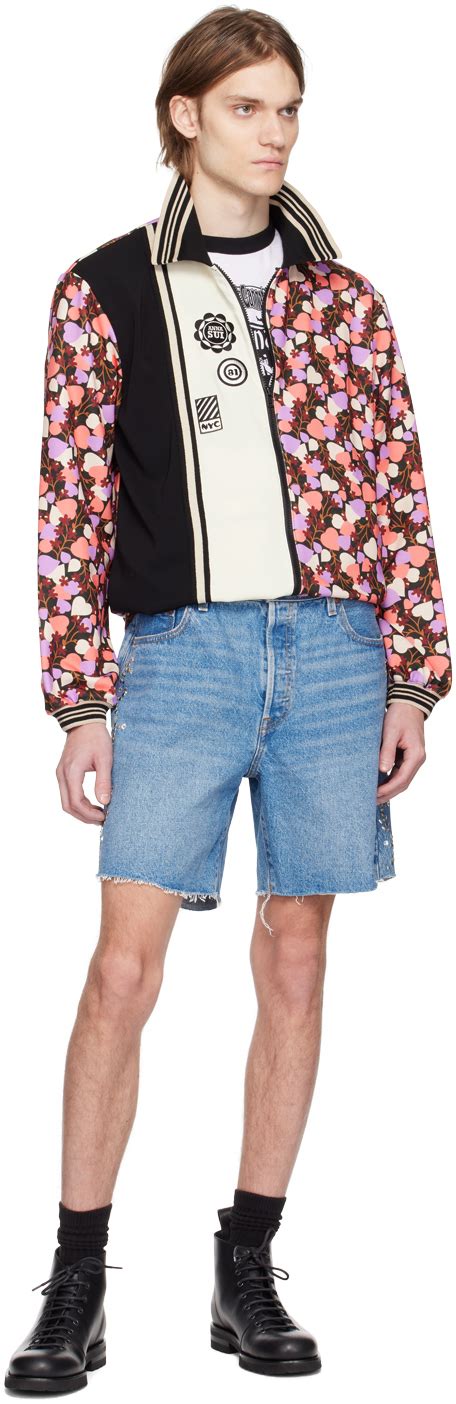 Anna Sui Ssense Exclusive Blue Denim Shorts Anna Sui