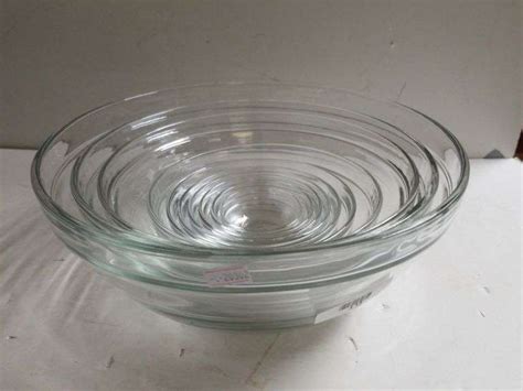 Durlex Glass Clear Glass Nesting Bowl Trice Auctions