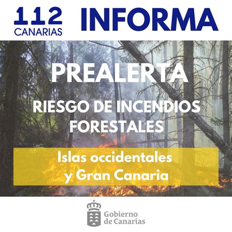112 El Gobierno De Canarias Actualiza La Situación Por Riesgo De